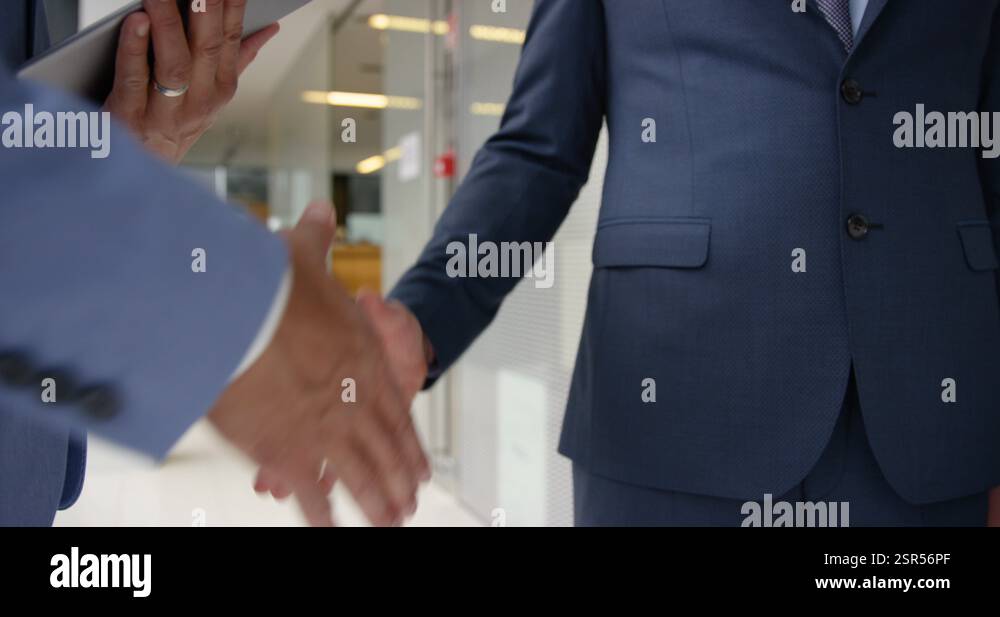 Slow Mo Man Meeting Client Stock Video Footage - Alamy