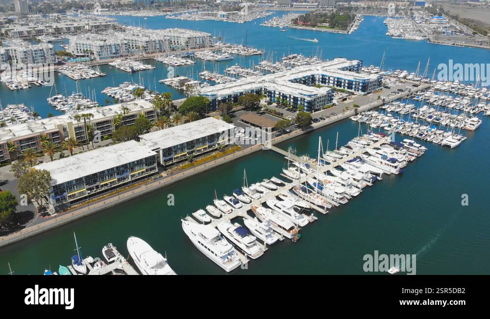 Aerial view of the urban skyline of marina del rey Stock Videos ...
