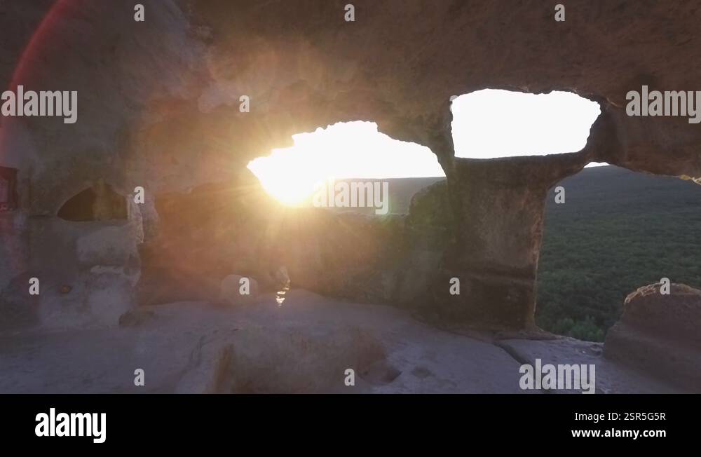 Holy Dormition Pskovo Pechersky Monastery. Shot. Icon in the cave ...