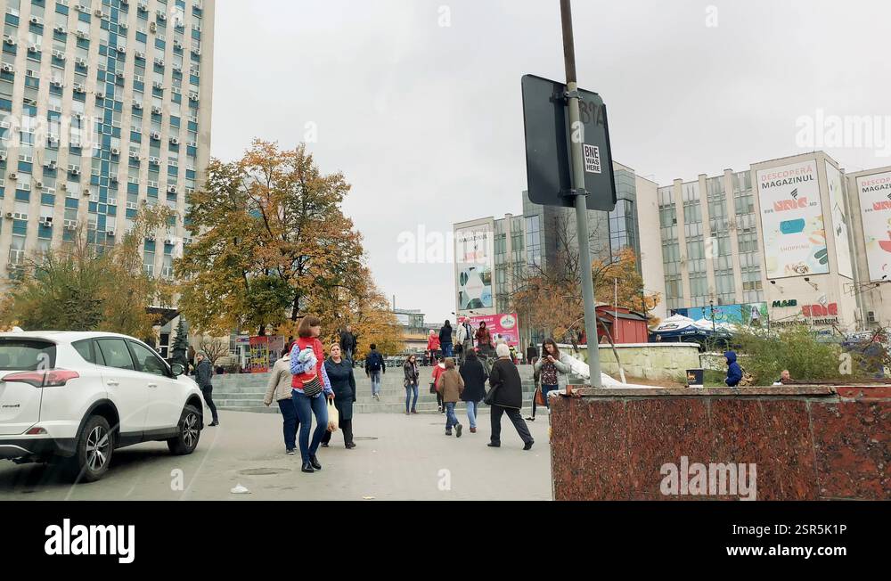 Chisinau, Moldova with UNIC soviet mall store Stock Video Footage - Alamy