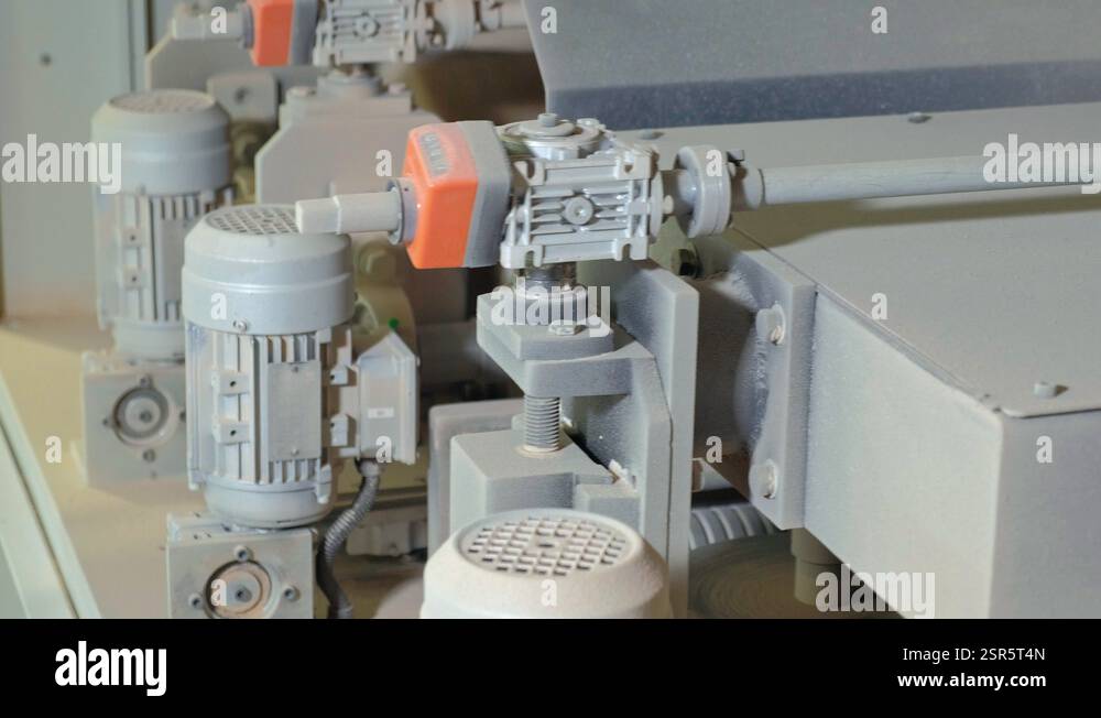 sanding machine.the process of grinding wooden doors on the machine ...