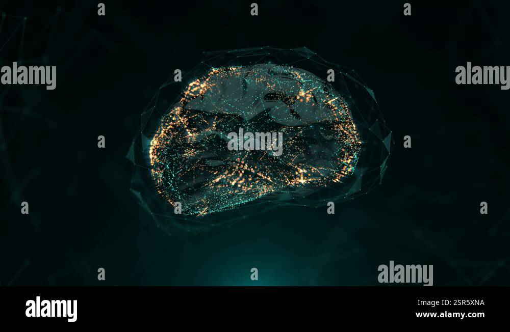 Ai, Deep Learning, 3D holographic Silicon Synthetic Brain 4K Rotation ...