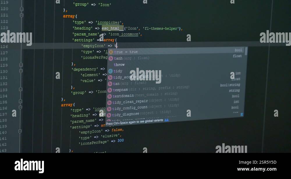 Coding on pc monitor. Programming, it, software development and hacking ...