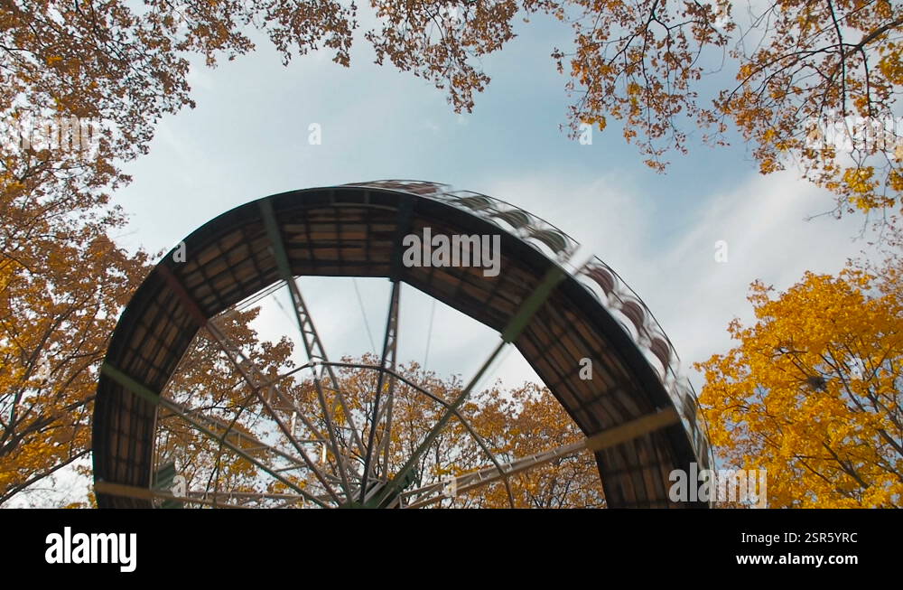 Attraction in the autumn park Stock Video Footage - Alamy