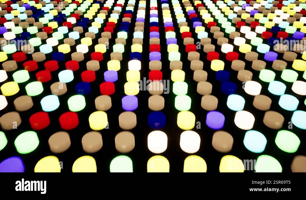 Information panel of flashing buttons. Moving background Stock Video ...