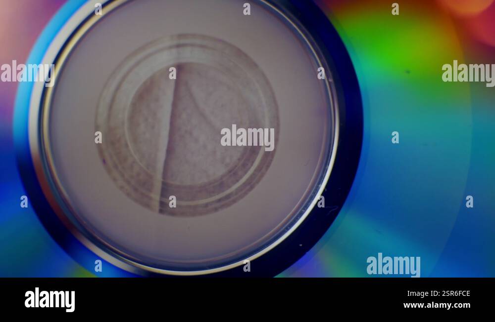 surface of an old compact laser dvd disc close-up Stock Video Footage ...