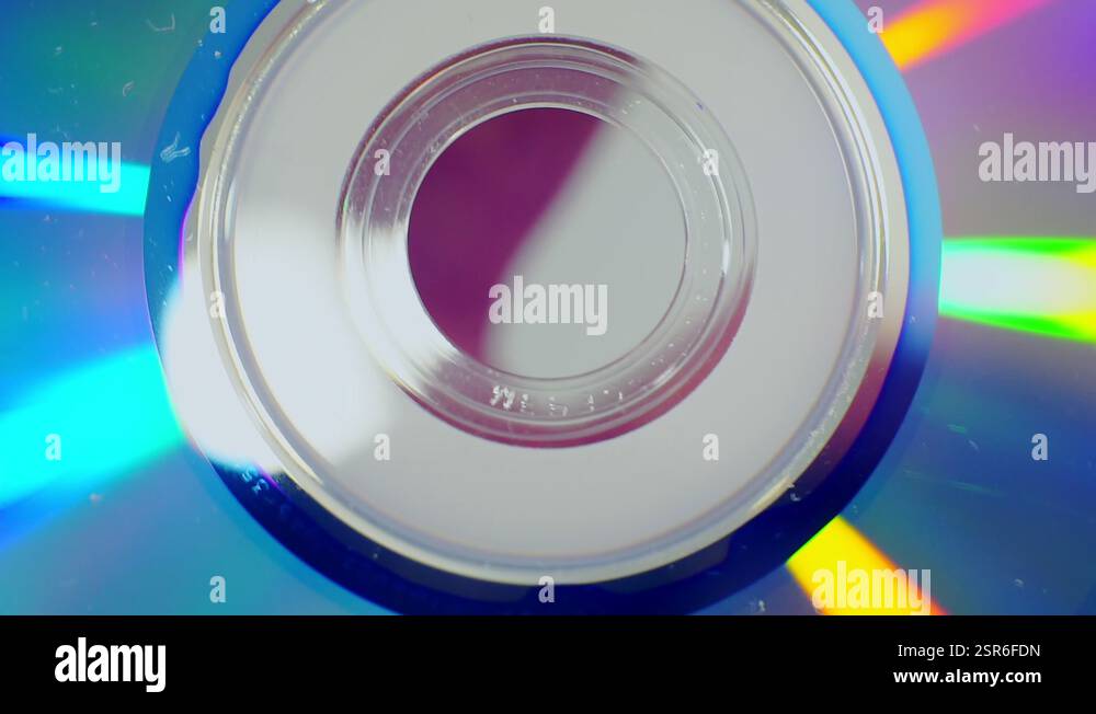 surface of an old compact laser dvd disc close-up Stock Video Footage ...