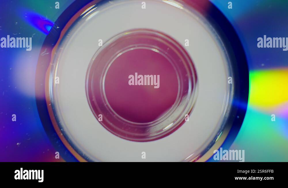 surface of an old compact laser dvd disc close-up Stock Video Footage ...