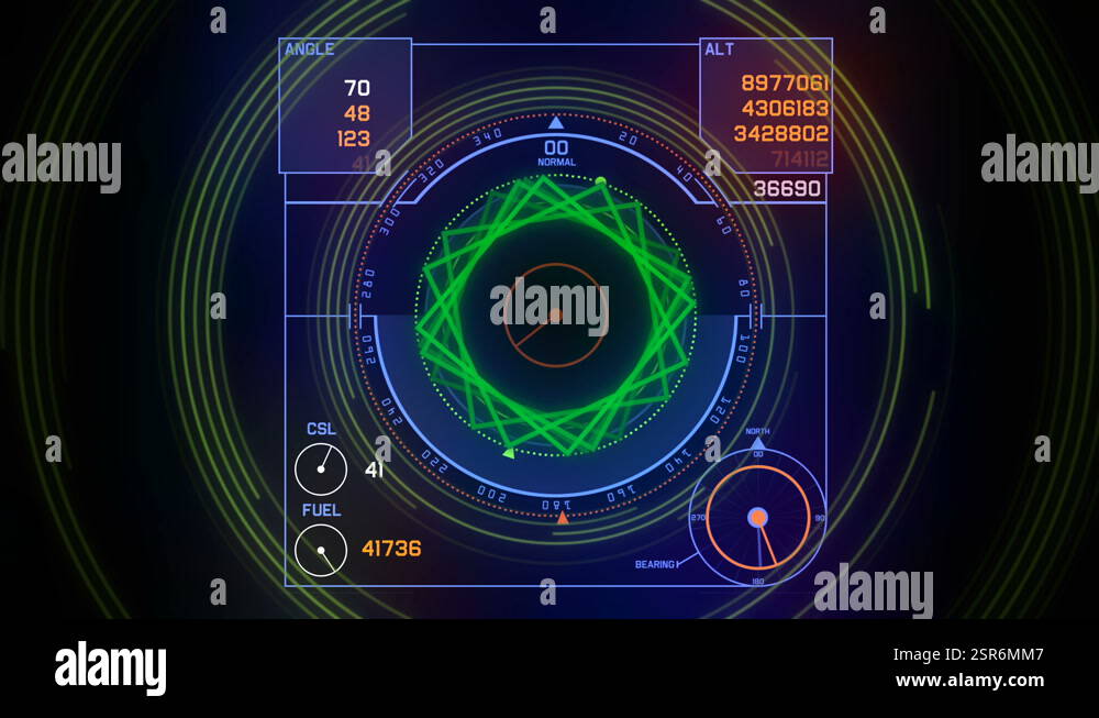 4k Radar GPS signal tech screen display,science sci-fi data computer ...