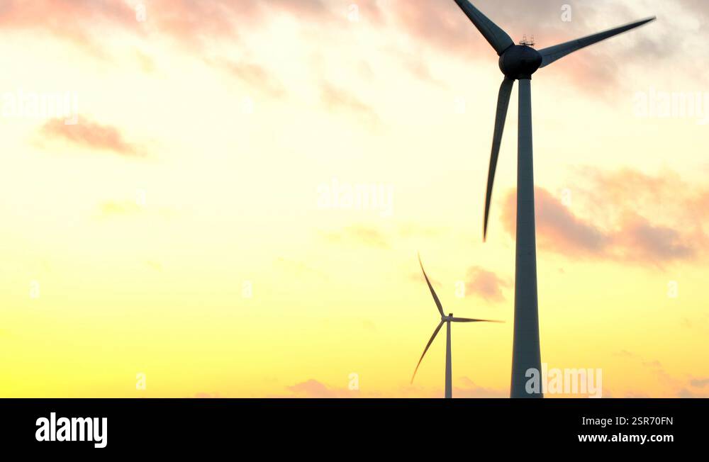 Wind turbine with turning blades in the wind Stock Video Footage - Alamy
