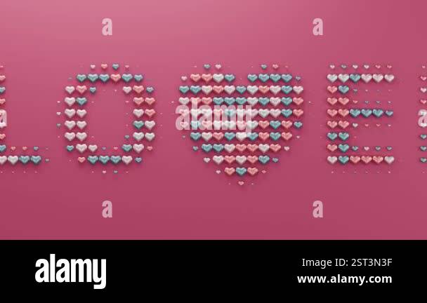 A seamless Full HD looping animation of a scrolling text made of tiny ...