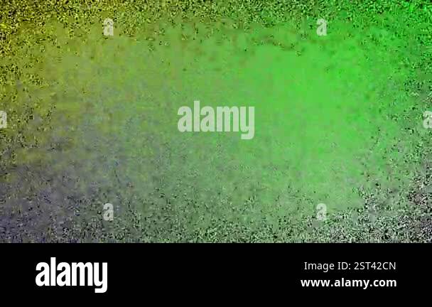 Grungy visual transformation shifting green yellow palette, progressing ...