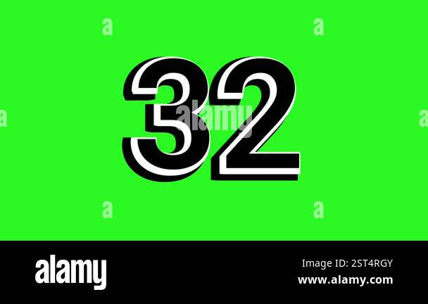 40 seconds countdown timer with bold and eye catching number on green ...