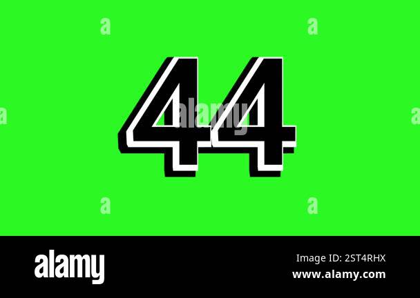 55 seconds countdown timer with bold and eye catching number on green ...