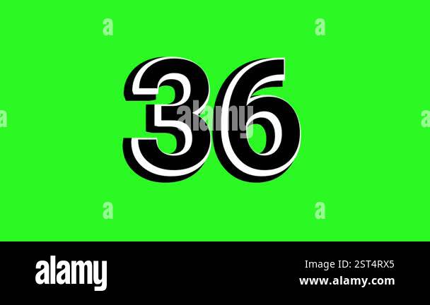 45 seconds countdown timer with bold and eye catching number on green ...