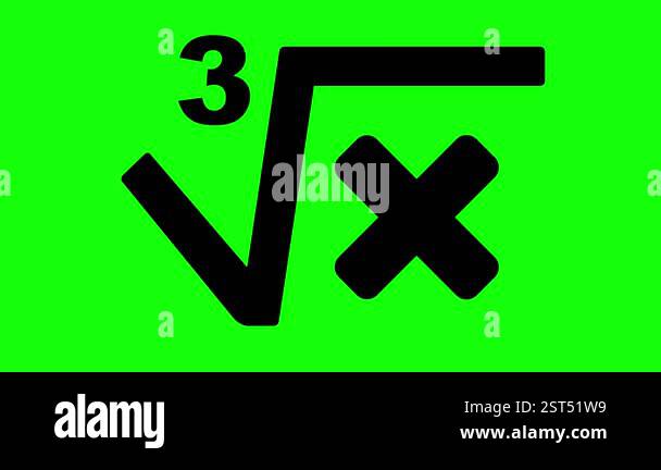 video animation drawing black symbol cube root variable x of ...