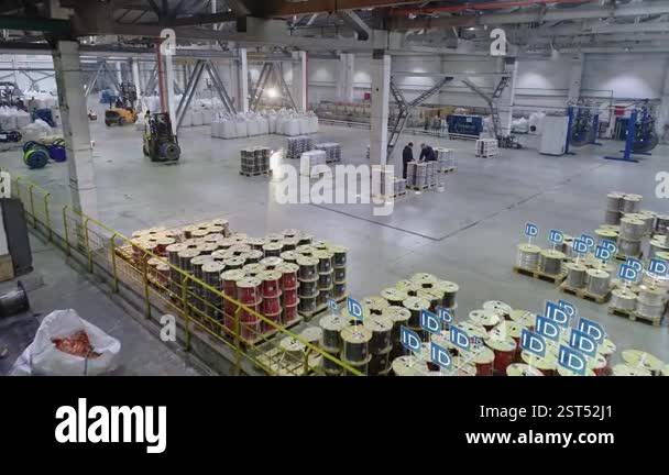 Modern warehouse concept. Large warehouse of a modern factory ...