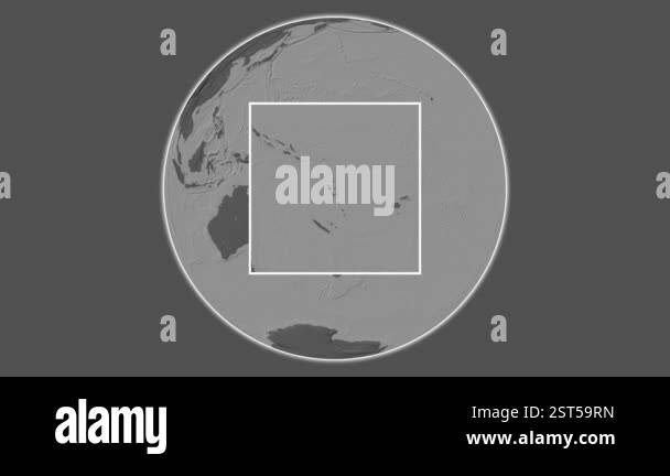 Ambae Island. Presentation of the location on a bilevel elevation map ...