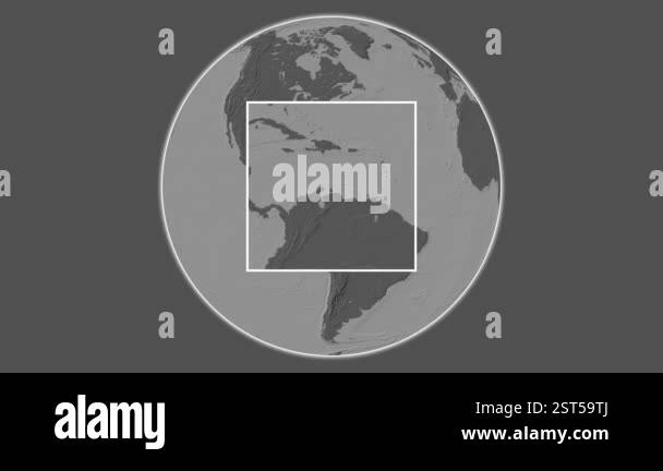 Aruba Island. Presentation of the location on a bilevel elevation map ...