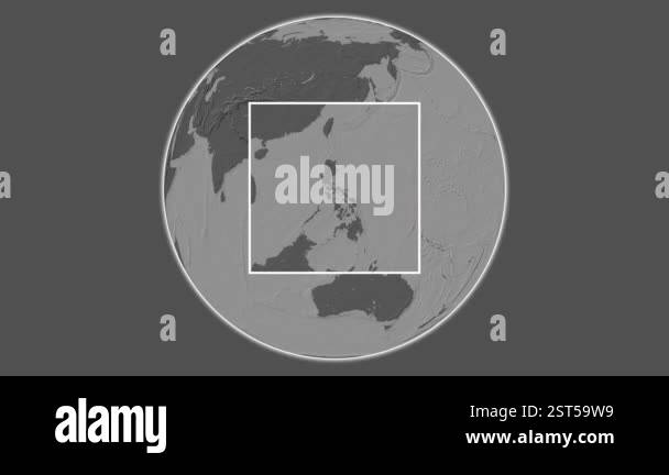 Alabat Island. Presentation of the location on a bilevel elevation map ...