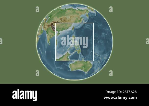 Alabat Island. Presentation of the location on a colored elevation map ...