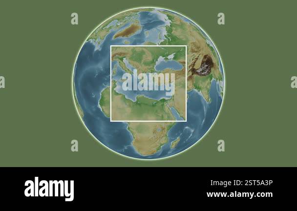 Antiparos Island. Presentation of the location on a colored elevation ...