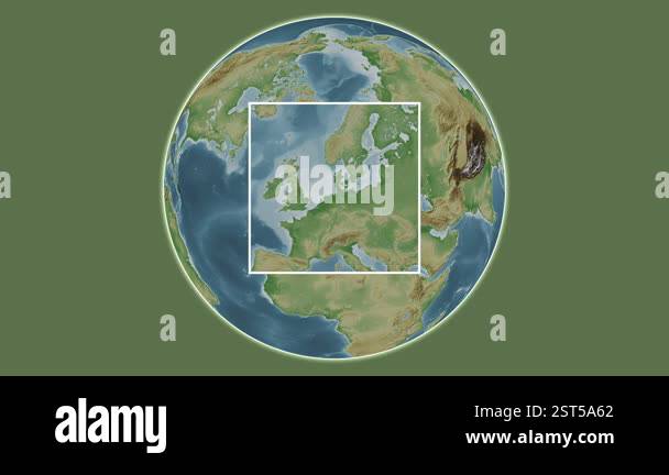 Amrum Island. Presentation of the location on a colored elevation map ...