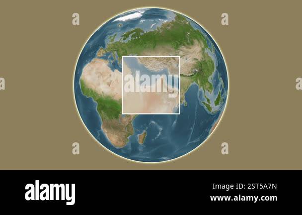 Abu Al Abyad Island. Presentation of the location on a satellite map ...