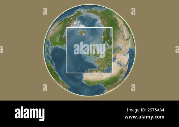 Arranmore Island. Presentation of the location on a satellite map using ...