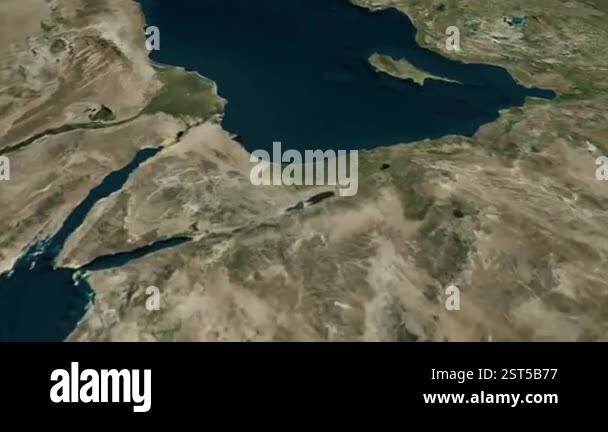 Israel map animation with Israel flag highlighted border color, 3d ...