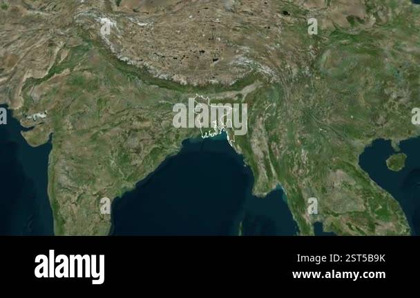 Bangladesh map animation with Bangladesh flag highlighted border color ...