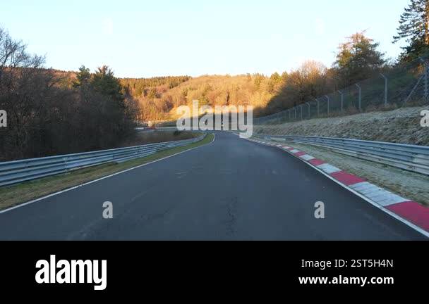walking over the Nurburgring nordschleife, famous race track in the ...