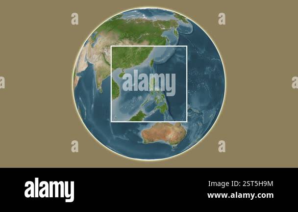 Anda Island. Presentation of the location on a satellite map using ...