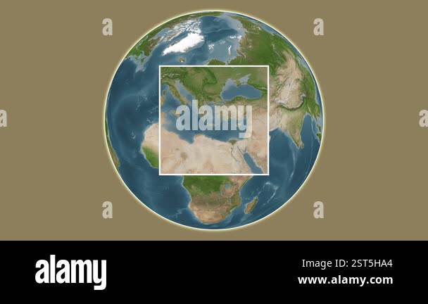 Anafi Island. Presentation of the location on a satellite map using ...