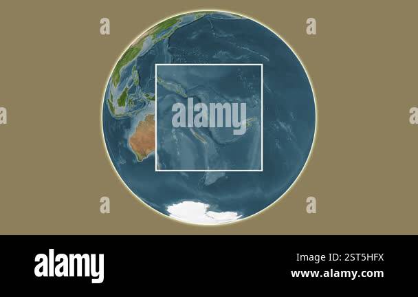 Ambrym Island. Presentation of the location on a satellite map using ...