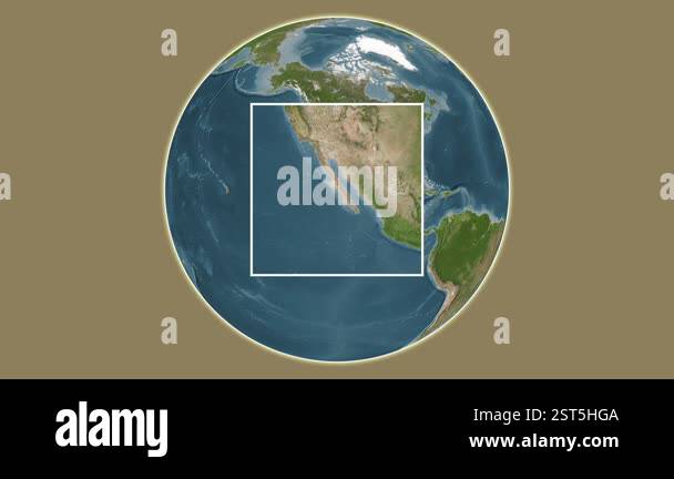 Isla Ana Island. Presentation of the location on a satellite map using ...
