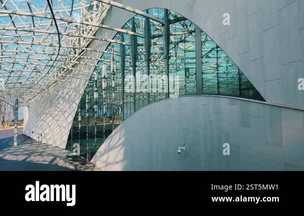 This is a stunning example of a modern building that features intricate ...