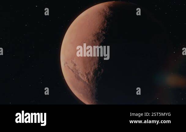 Cinematic animation of Mars with realistic surface details. Epic CGI ...