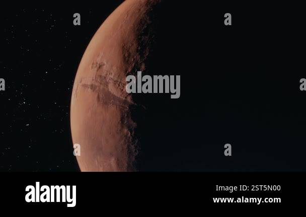 Cinematic animation of Mars with realistic surface details. Epic CGI ...