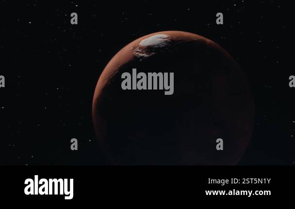 Cinematic animation of Mars with realistic surface details. Epic CGI ...