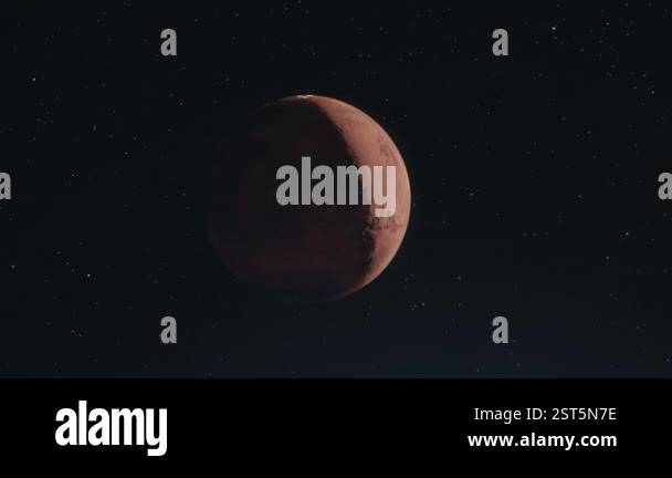 Cinematic animation of Mars with realistic surface details. Epic CGI ...