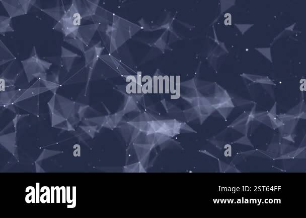 Abstract plexus tech background, polygons and lines animation, neutral futuristic background, 4k ...