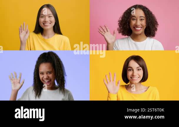 A collection of cheerful individuals from diverse backgrounds is ...