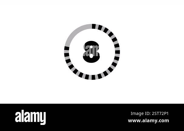 Dynamic Countdown Timer Animation with Disappearing Lines. This video ...