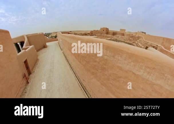 Panoramic aerial view of Diriyah, a UNESCO World Heritage site near ...