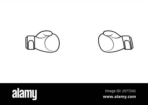 Boxing Gloves Punching Together Animation. This 4k video with alpha ...