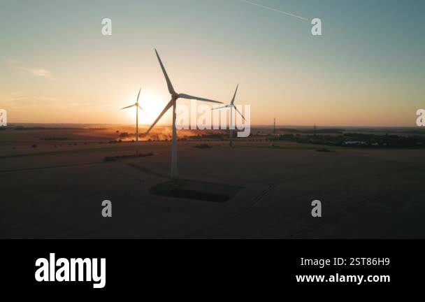 Landscape wind turbine sun Stock Videos & Footage - HD and 4K Video ...