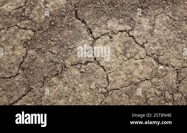 Very dry ground with large cracks. The concept of climate change ...