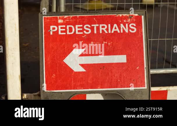 Safety walkway pedestrian sign Stock Videos & Footage - HD and 4K Video ...