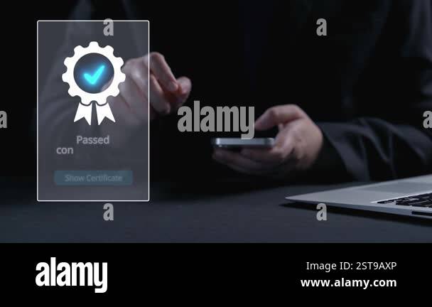 Business person secures product certification, marking a key ...